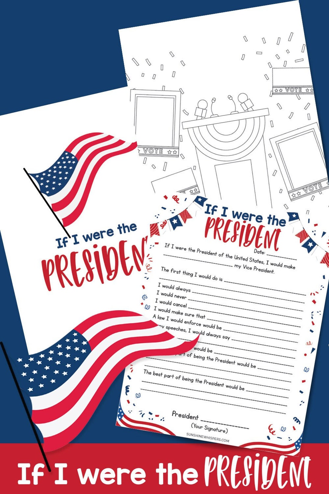 If I Were the President Printable Pack - Etsy