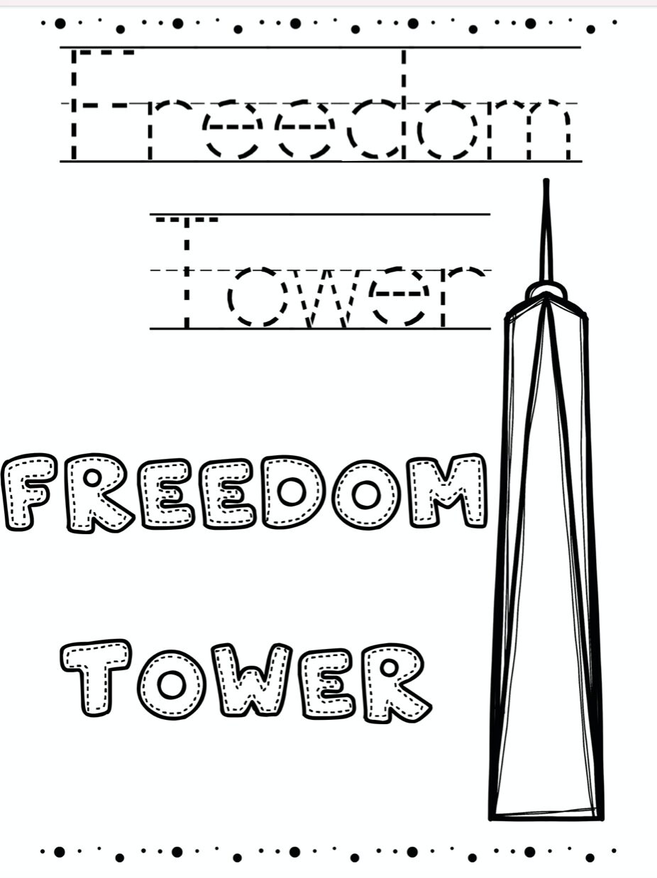 American Landmark Coloring Pages - Etsy