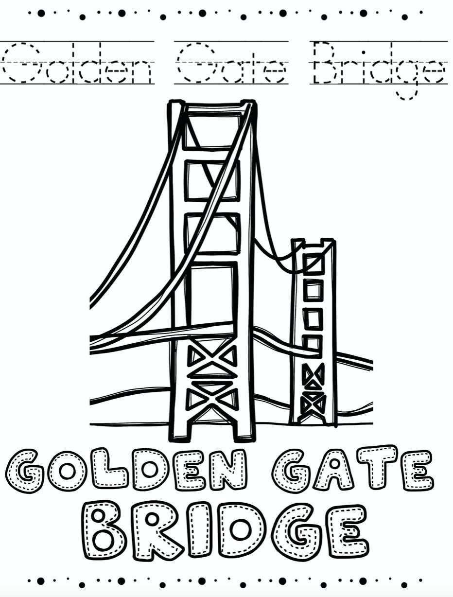 American Landmark Coloring Pages - Etsy