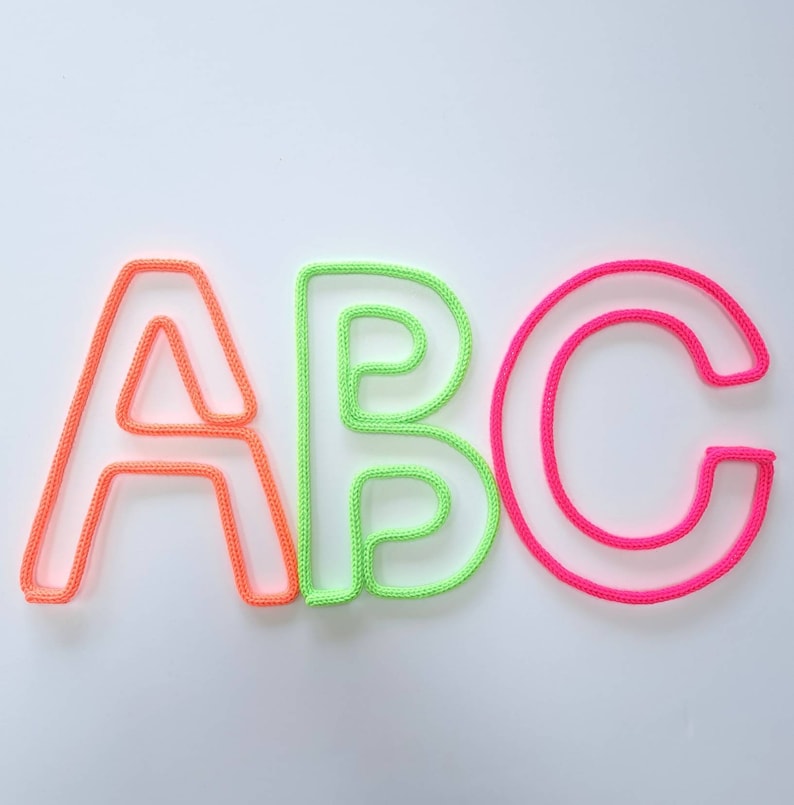 Knitted Wire Capital Letters // Nursery Decor // Custom Wire Initials ...