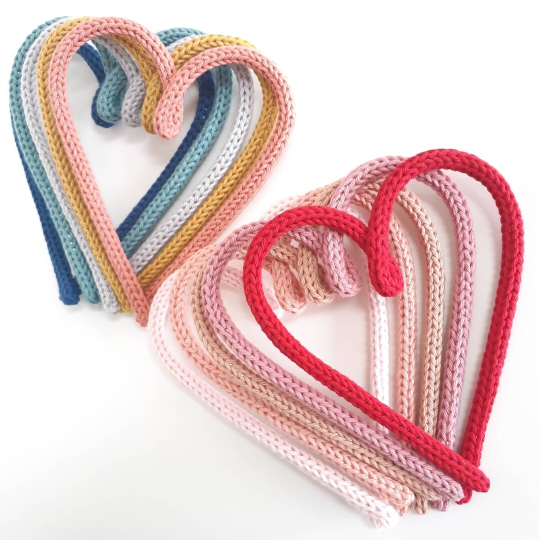 Heart Knitted Wire Decorations// Large, Mini or Set of 3 // Valentine's ...