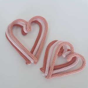 Heart Knitted Wire Decorations// Large, Mini or Set of 3 // Valentine's ...