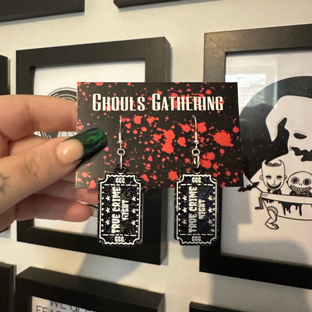 True Crime Ticket Earrings - Etsy