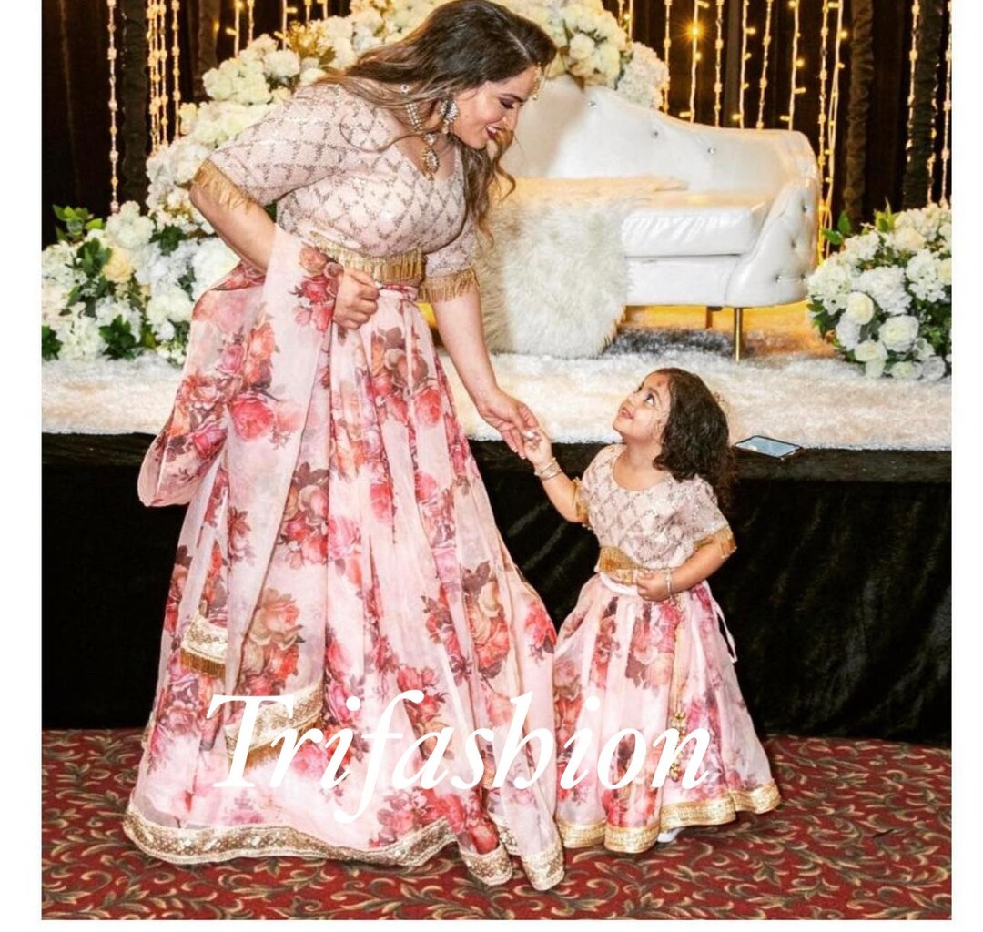 Floral Mother Daughter Matching Lehenga Choli Mother Daughter - Etsy