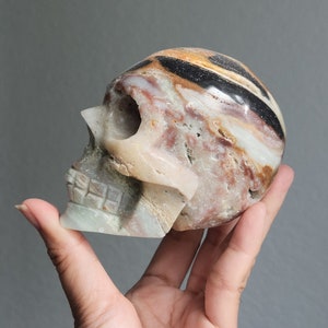 Caribbean Calcite Skull • 4" Crystal Skull Carving • Alter Crystal ...