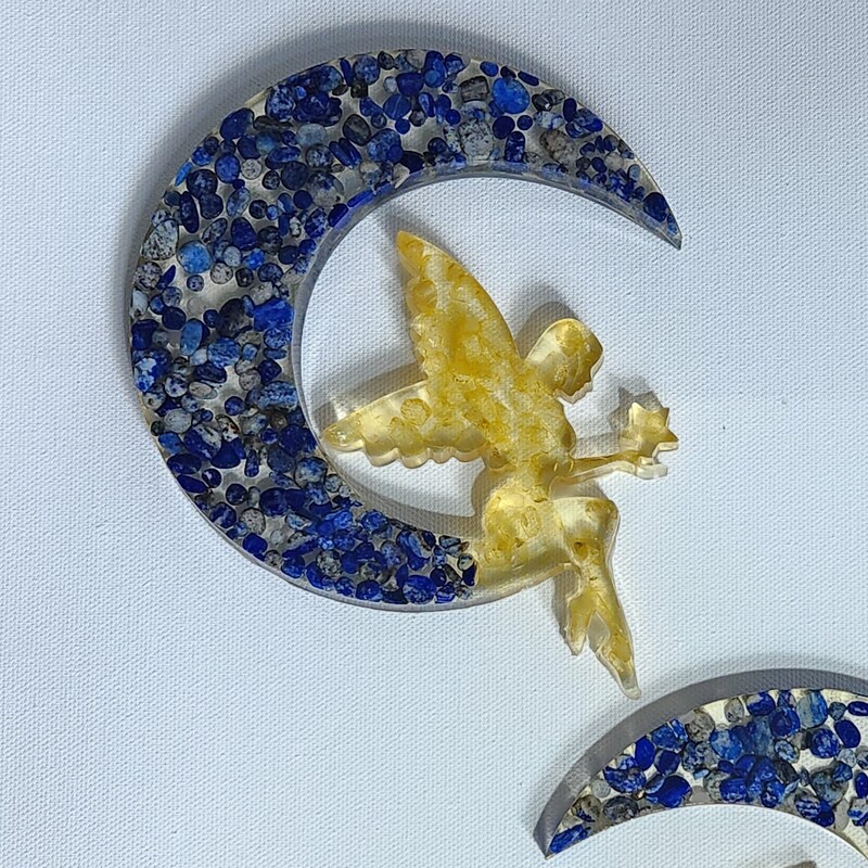 Fairy on Moon Resin - Etsy