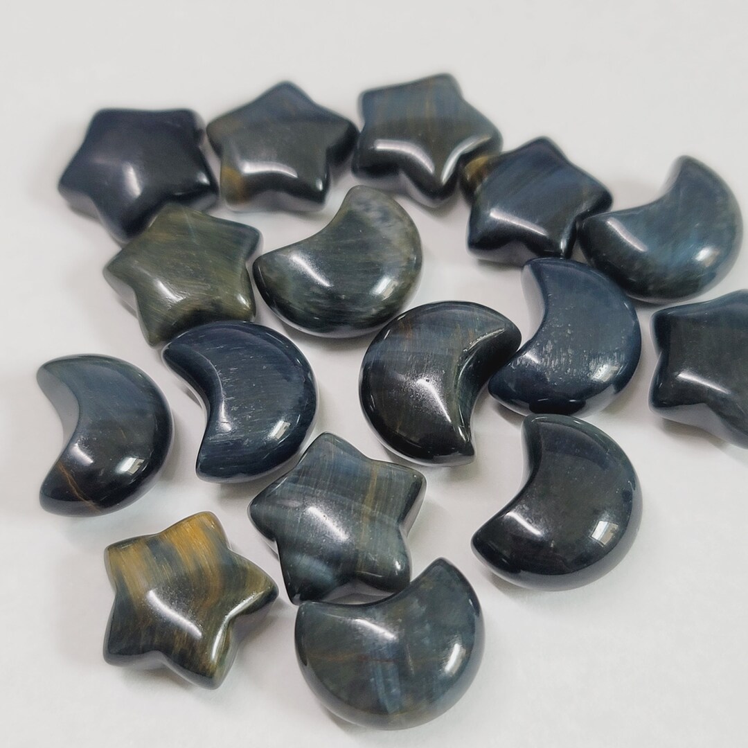Mini Star Mini Moon • Blue Tiger Eye Mini Moon - Blue Tiger Eye Mini ...