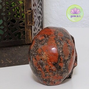 Jasper Skull • 3.74" Brecciated Jasper Skull Sculpture Carving ...