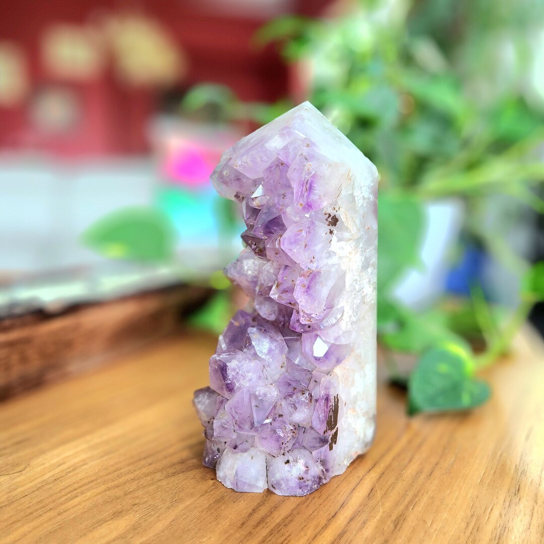 Amethyst Tower - 7" Amethyst Cluster Tower Obelisk • Raw Amethyst ...