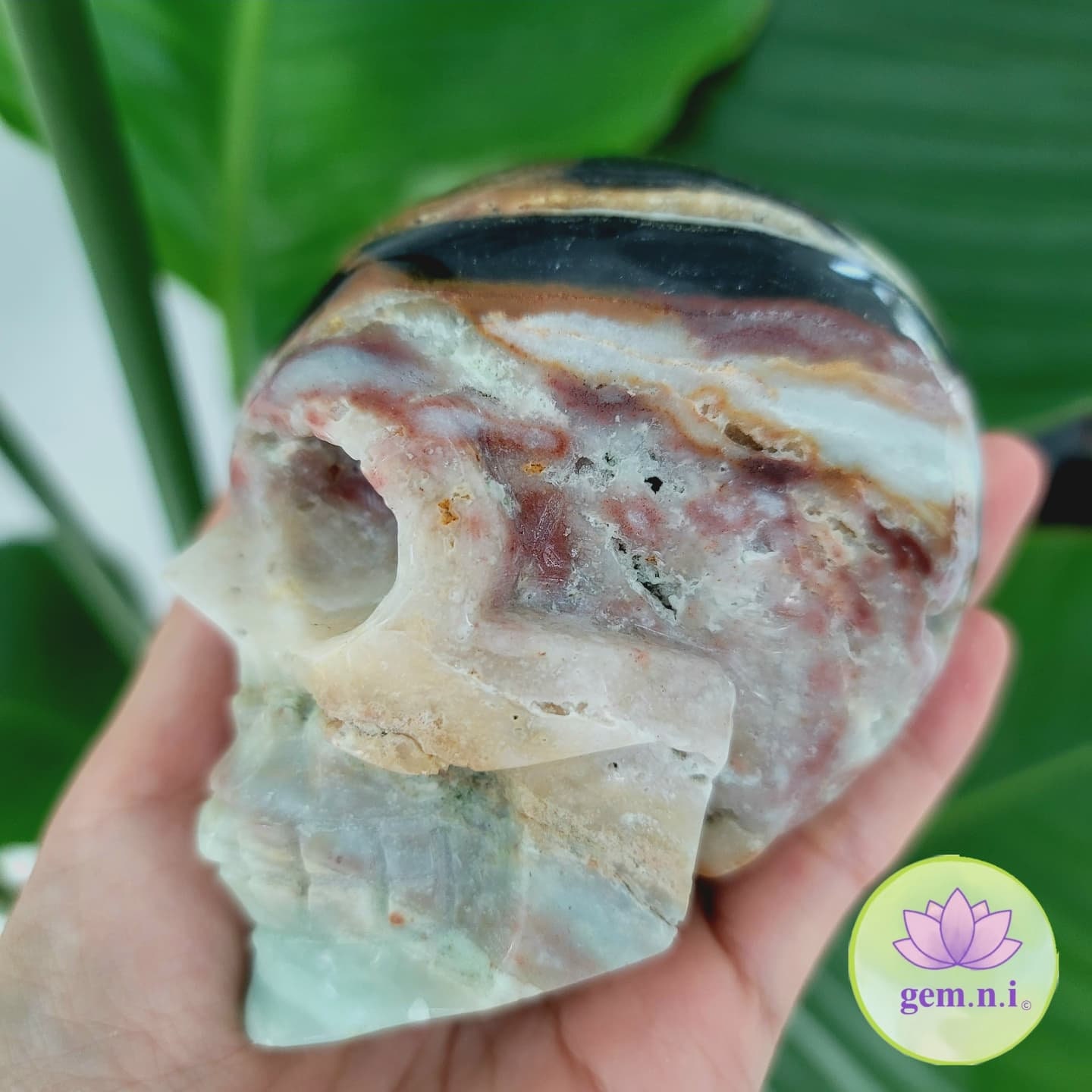 Caribbean Calcite Skull • 4" Crystal Skull Carving • Alter Crystal ...