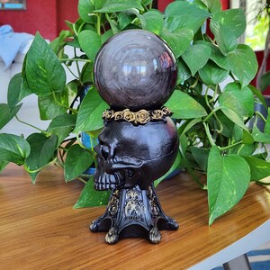 Skull Head Sphere Holder • Crystal Sphere Holder - Skull Sphere Stand ...
