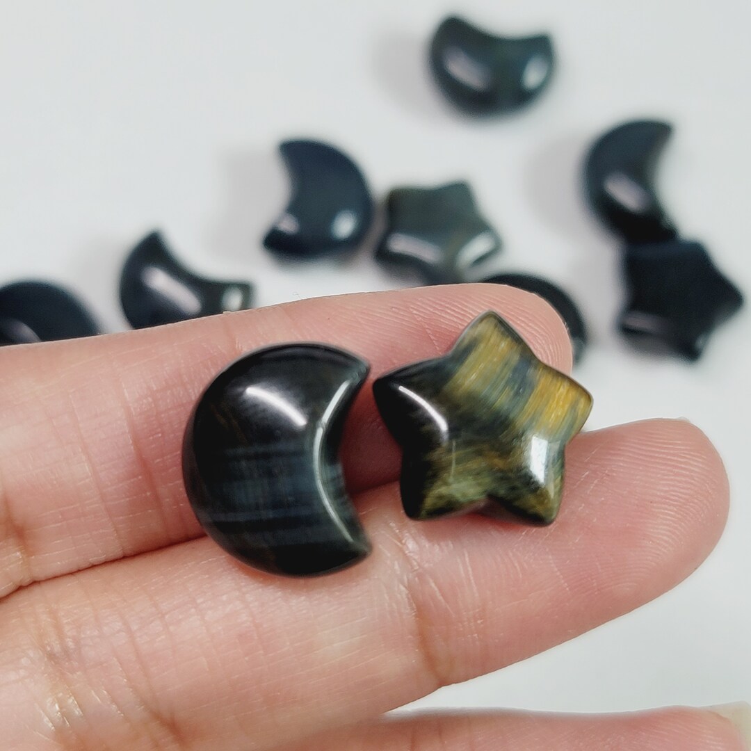 Mini Crystal Star and Moon Set Mini Moon Mini Star Crystal Crystal Star ...