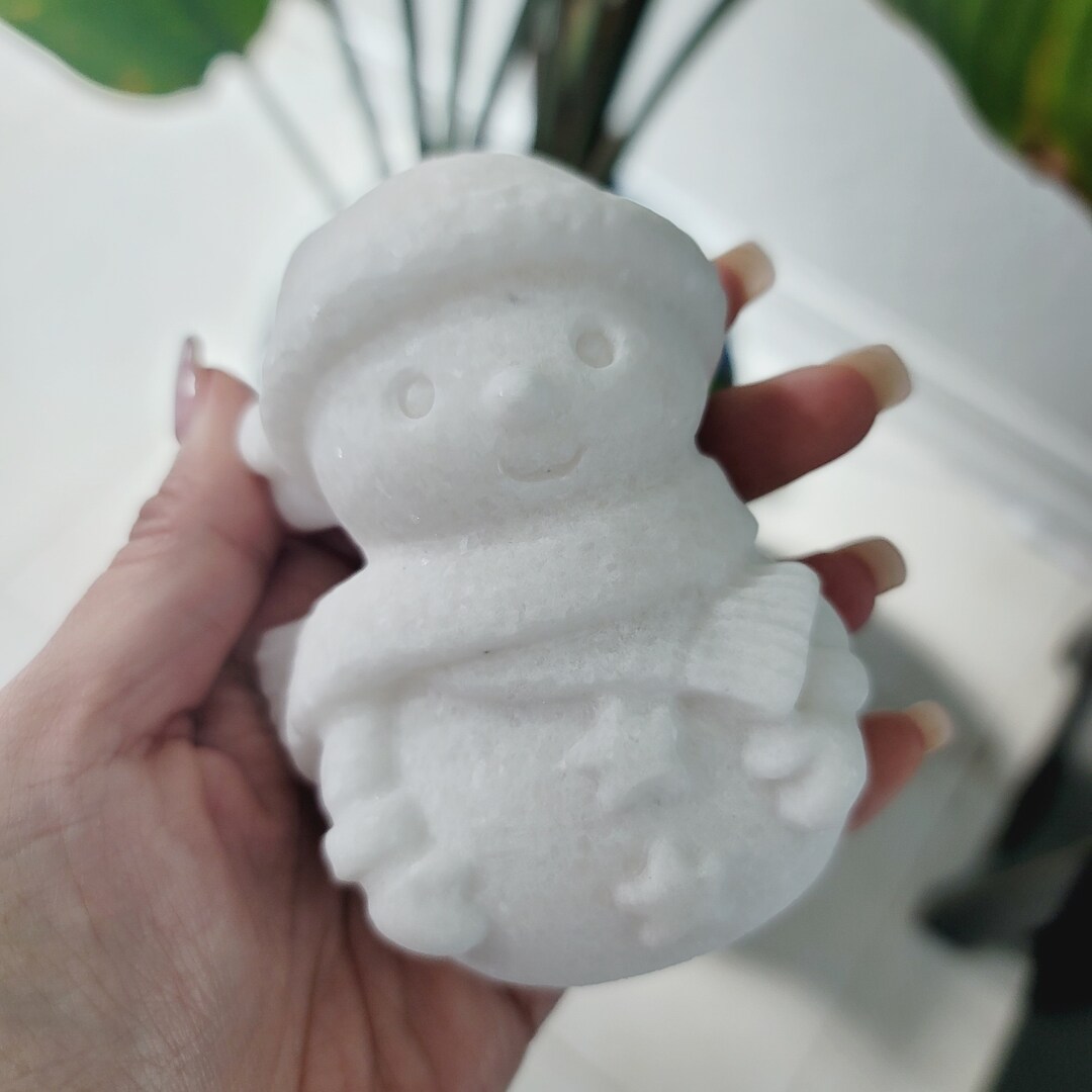 Snowman Milky Quartz Wisdom Stone Favored for Children Calming ...