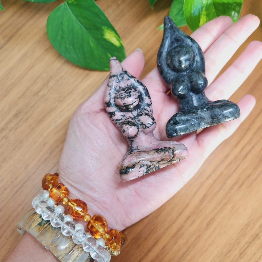 Yoga Goddess • 3" Yoga Pose Lady Statue • Crystal Female Yogi Body ...