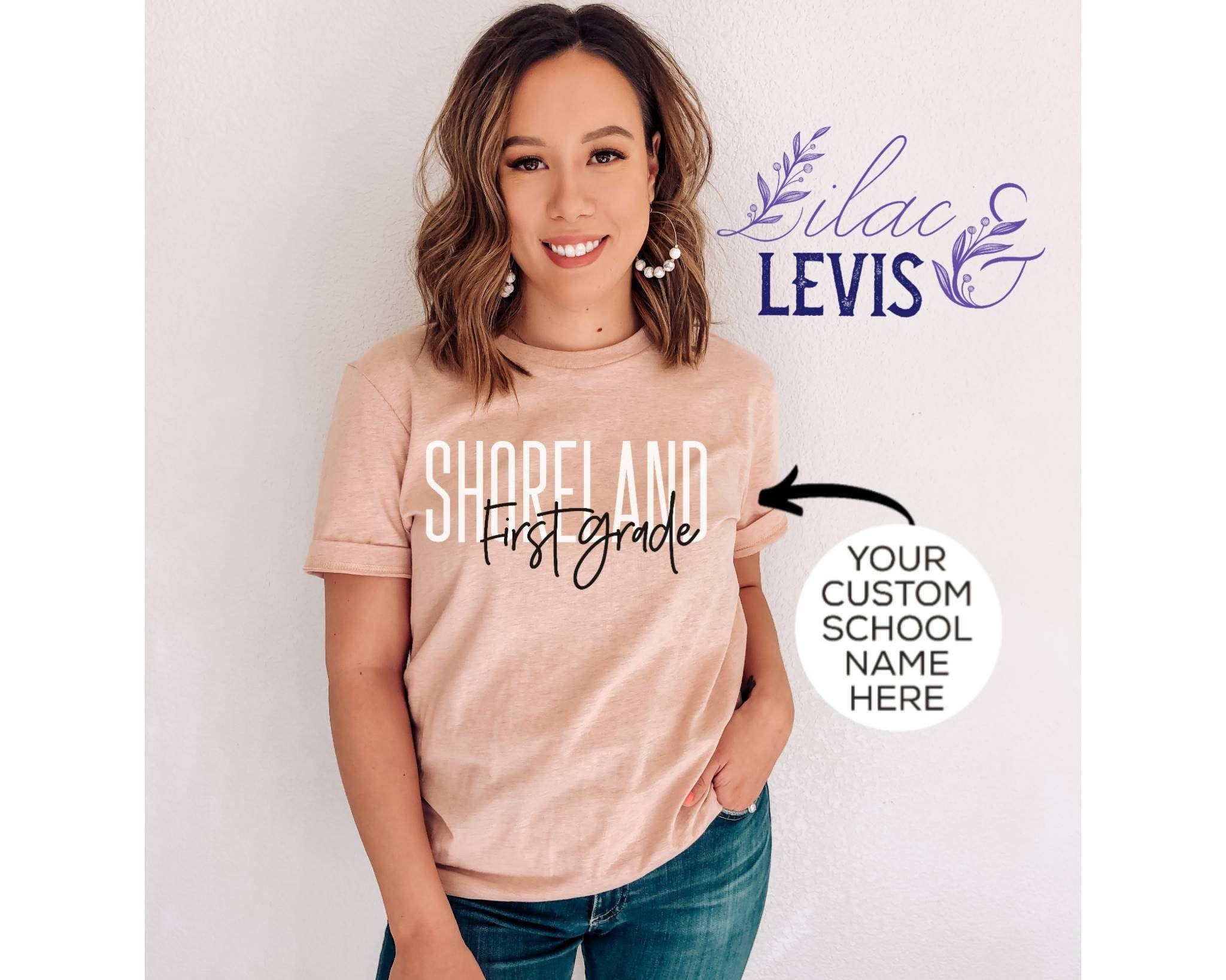 Custom First Grade Level Shirt Custom Grade Level Tee First - Etsy