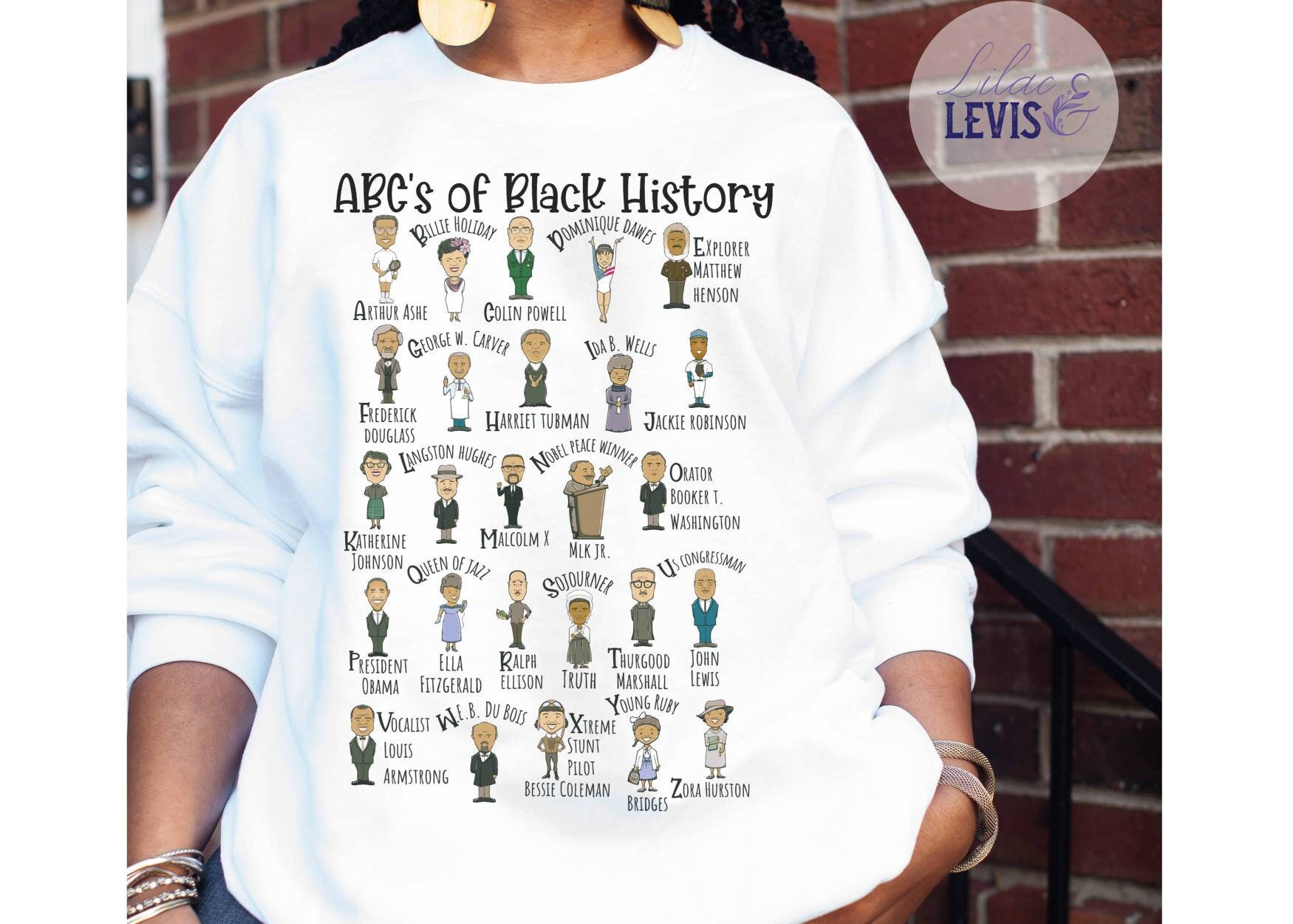 Black History Sweatshirt Abcs of Black American History - Etsy