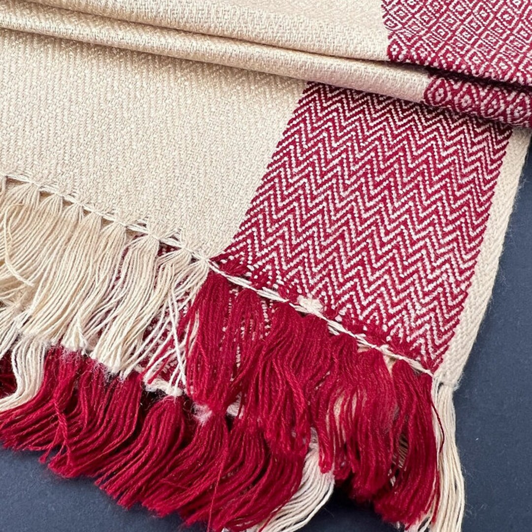 Handwoven Diamond Weave Wool Throw - Etsy