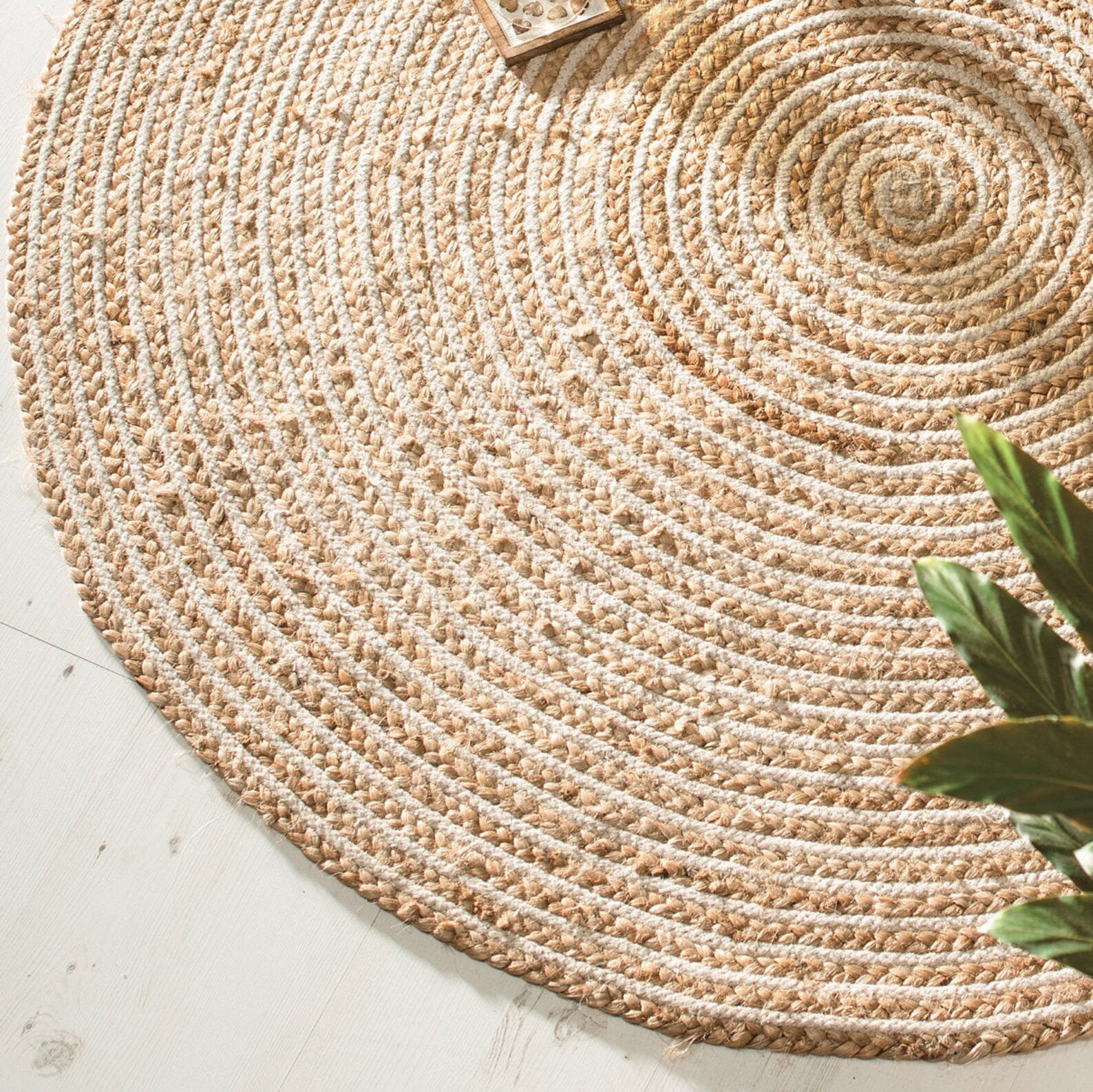 Eco-friendly Natural Braided Round Jute Rug - 90cm, 120cm, 150cm - Etsy UK