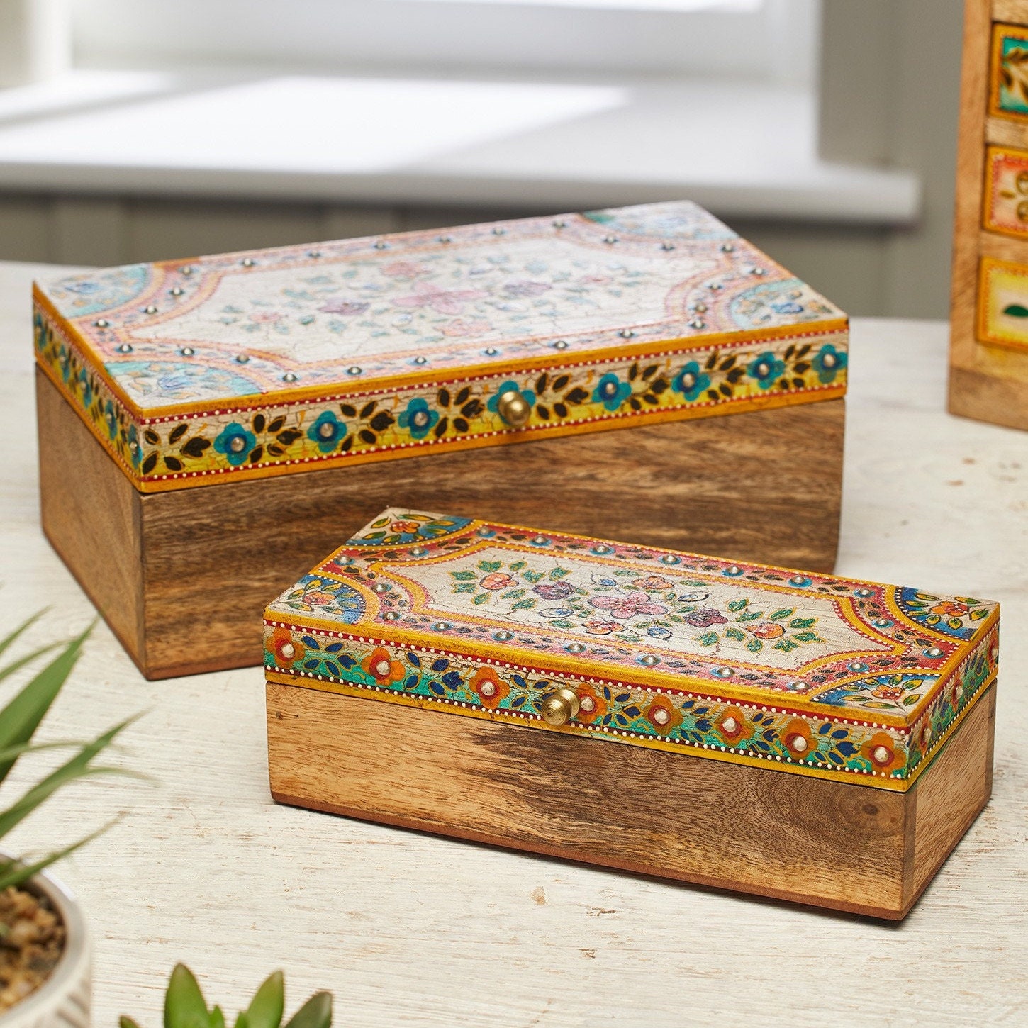Zaha Hand Painted Trinket Box - Etsy