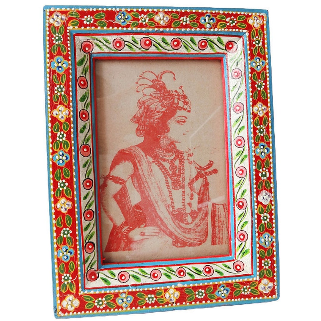 Floral Hand Painted Photo Frame - Etsy UK