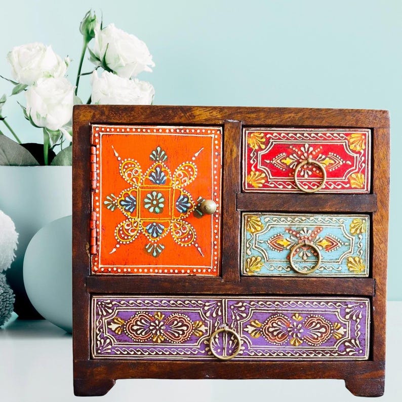 Zaha Hand Painted Trinket Box - Etsy