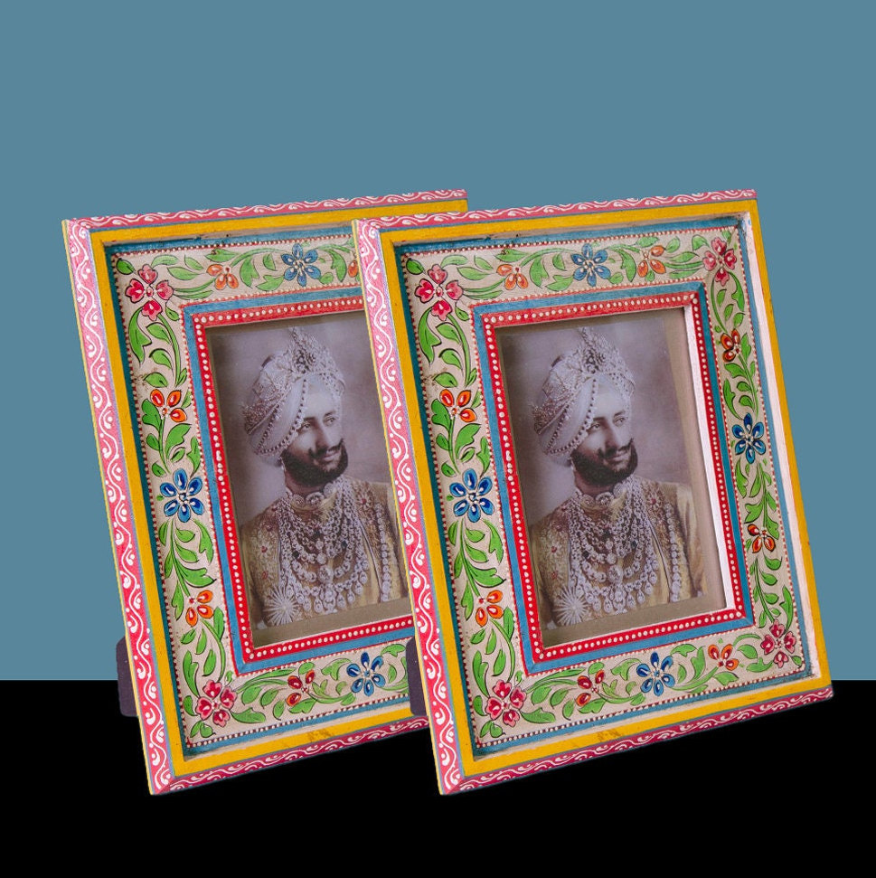 Large Floral Hand Painted Photo Frame - Etsy