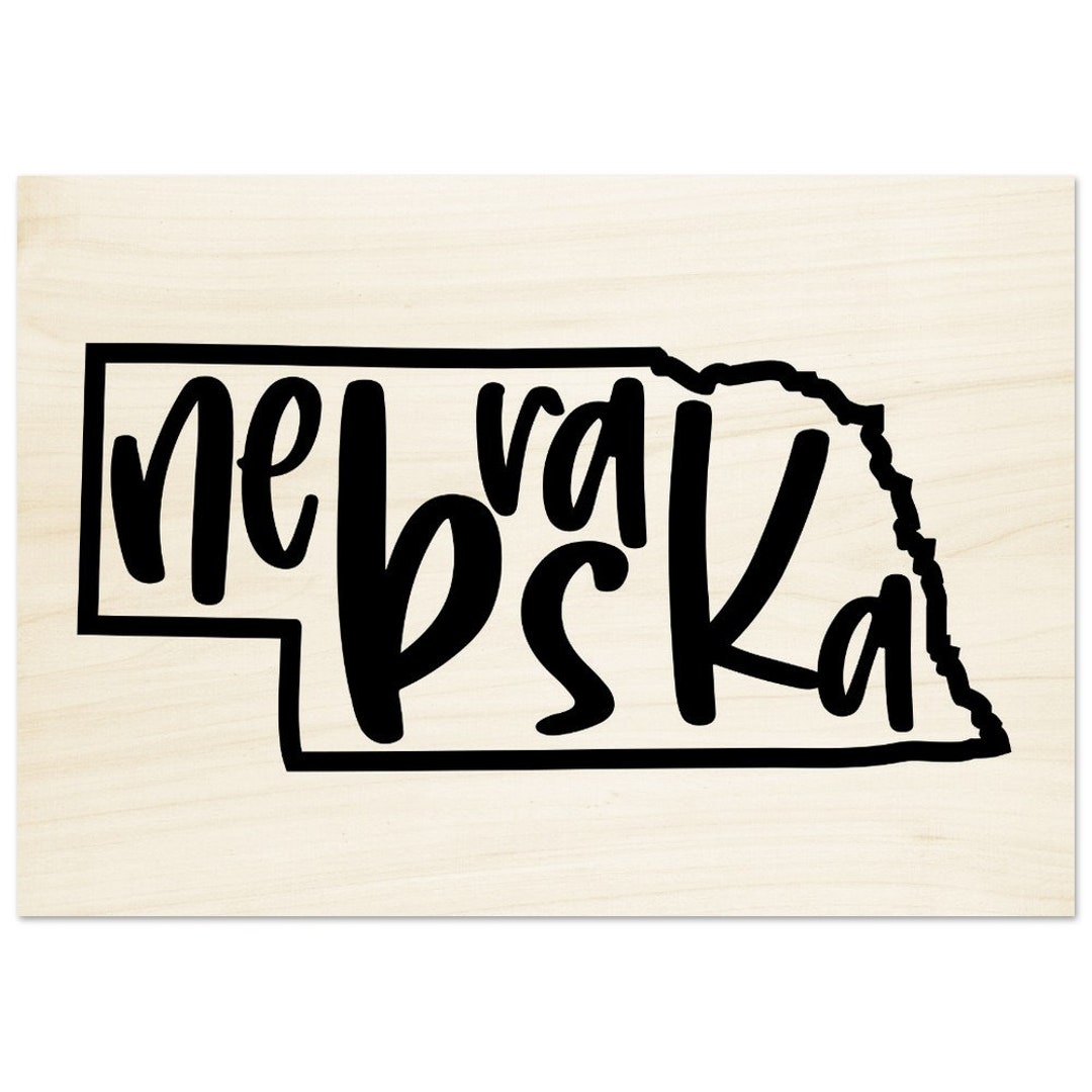Nebraska State Outline Cute Fun Wall Hanging Art Decor Home Gift Wood ...