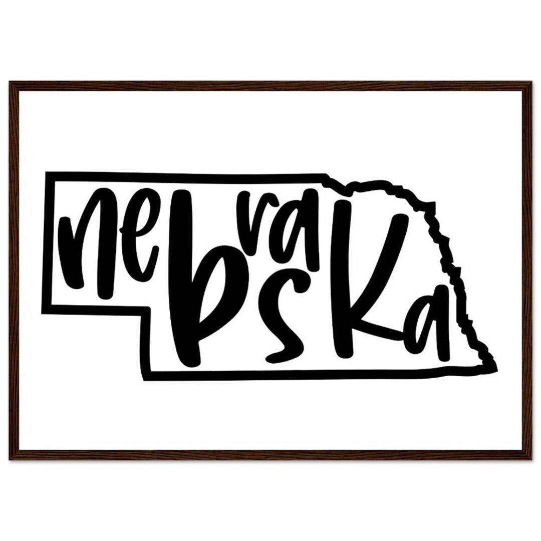 Nebraska State Outline Cute Fun Wall Hanging Art Decor Home Gift ...