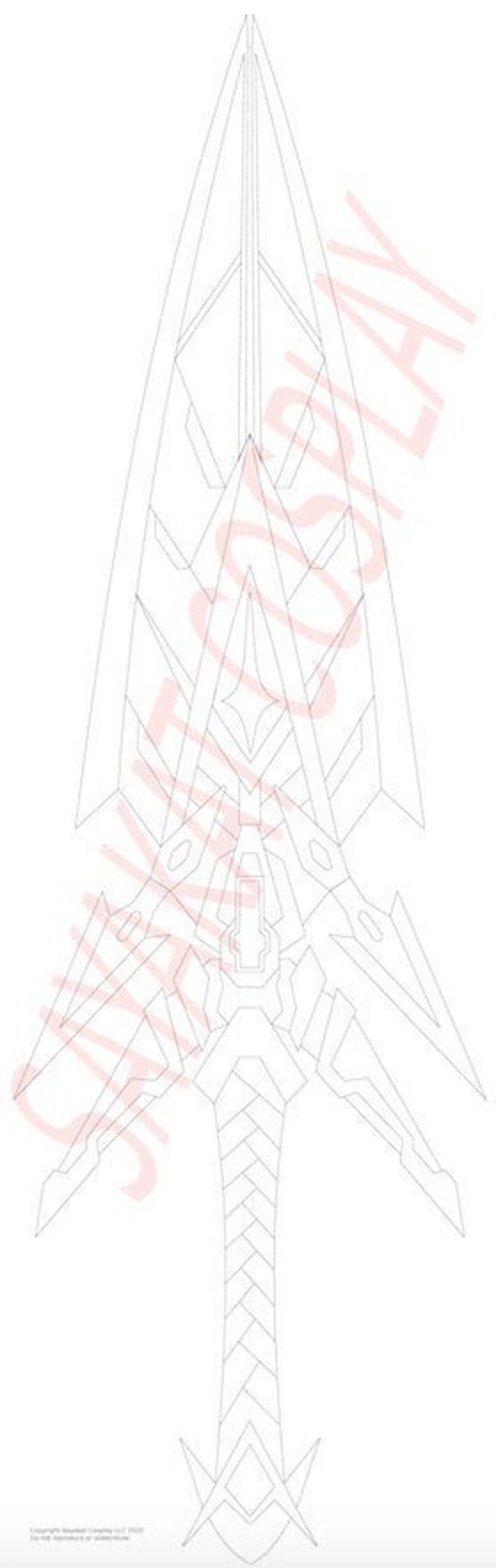 Mythra's Sword Blueprint | Etsy