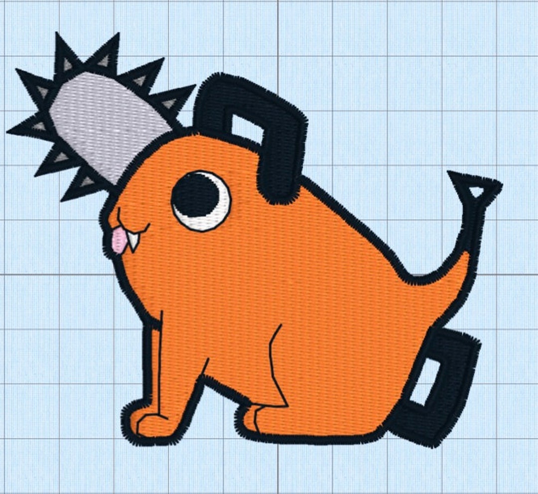 A Cute Anime Chainsaw Dog Embroidery File Pack - Etsy
