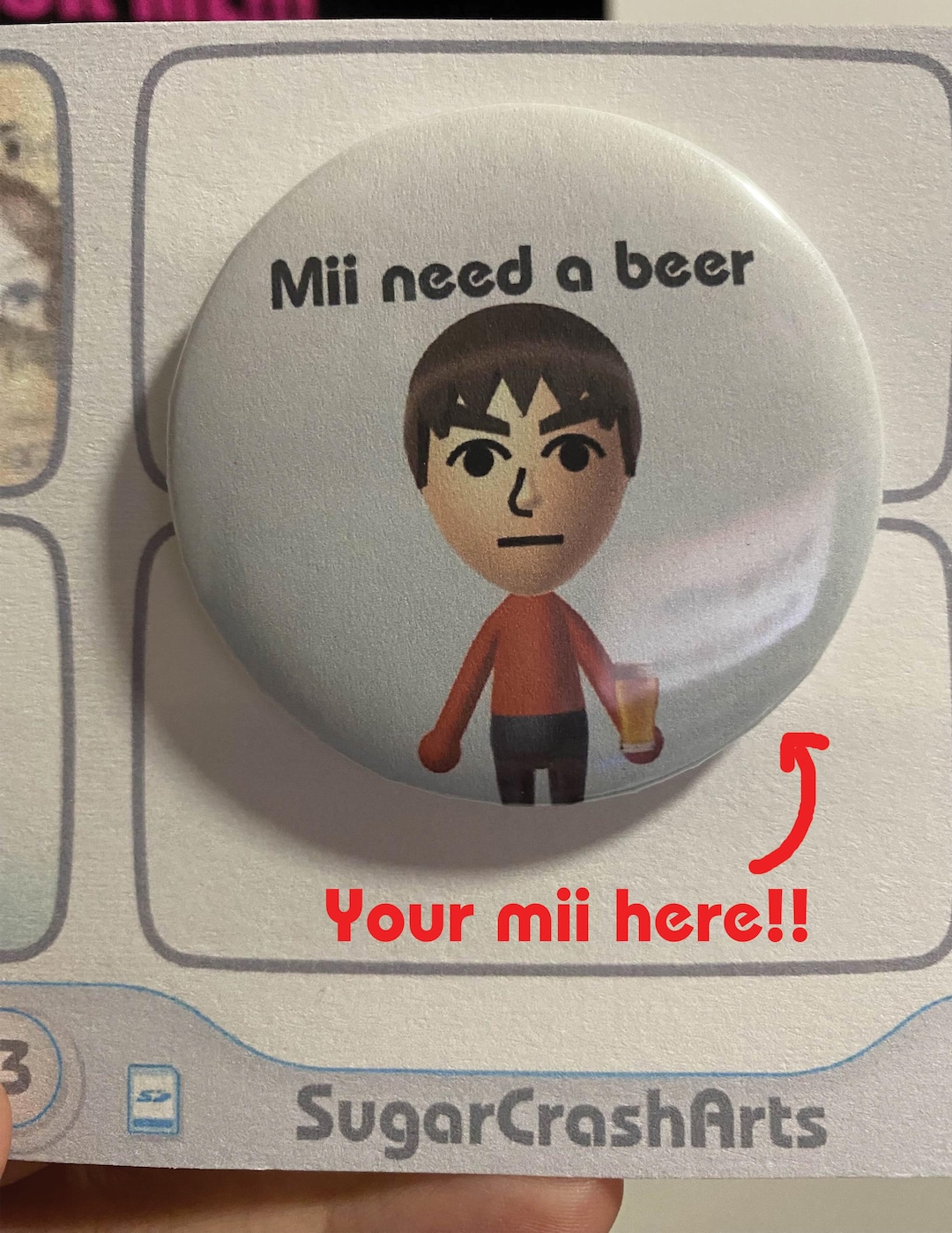 Custom Mii "need a Beer" 2-in Pinback Button - Etsy
