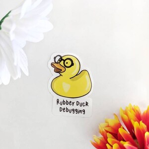 Rubber Duck Debugging | Waterproof Glossy Tech Pun Stickers ...