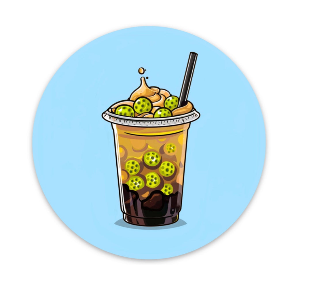 Boba Dinker | Pickleball Boba Sticker | Hydroflask Laptop Vinyl Decal ...