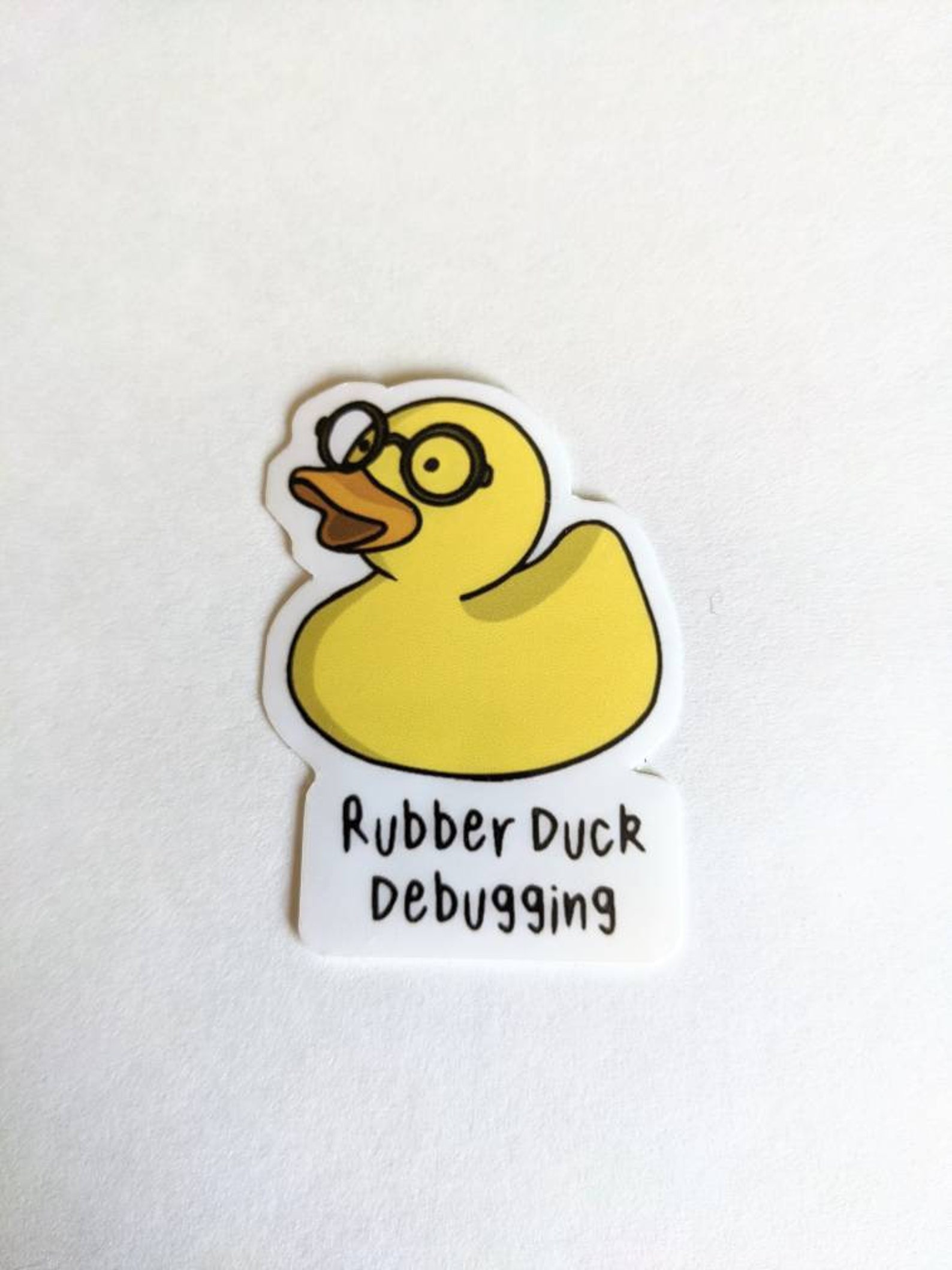 Rubber Duck Debugging Sticker | Waterproof Glossy Vinyl Decal - Etsy