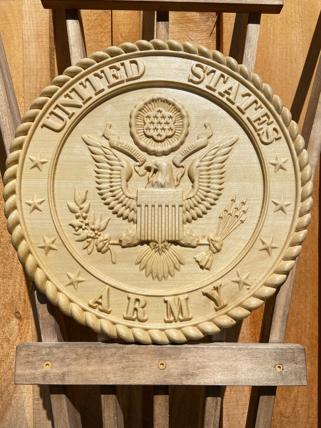 Custom Army Gifts, Carved United States Army Seal (logo) Wall Art, US ...