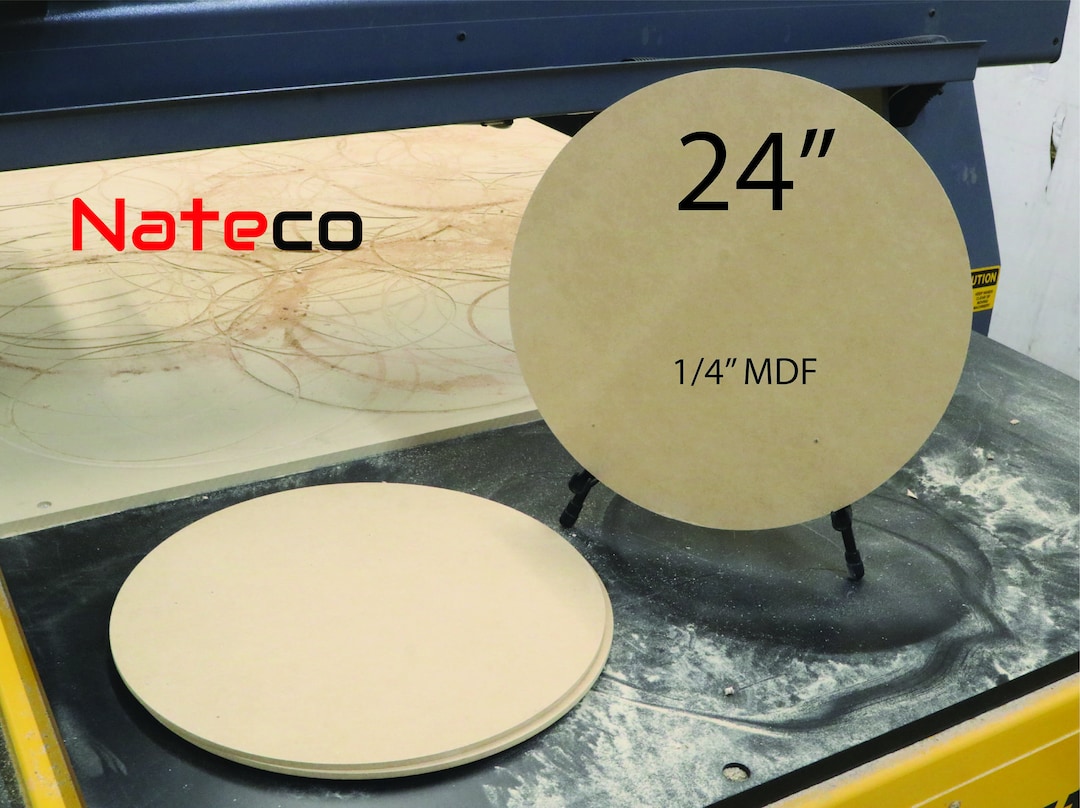 24" MDF 1/4" Unfinished Circles Round - With/without Holes for Hanging ...