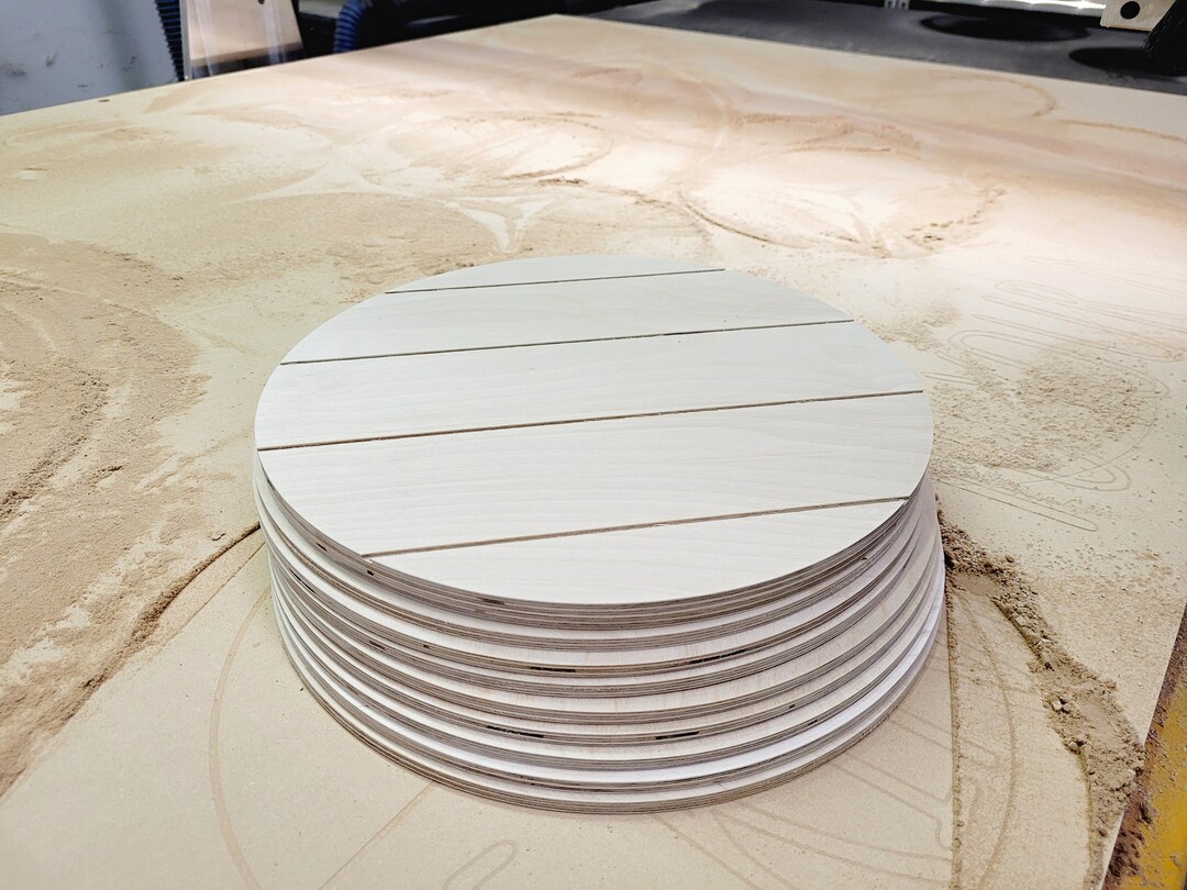 Pack of 12 Unfinished Shiplap faux Circles 1/4 Birch Plywood CNC ...