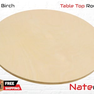 1/2" Birch Table Top Unfinished Wooden Rounds Various Sizes 18" 20" 22 ...