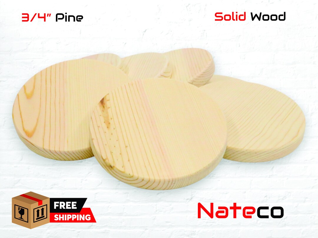 Solid Pine Wood Circle Rounds Plaques Various Sizes - Etsy