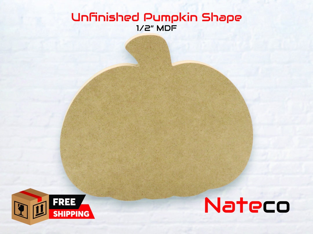 8" Tall by 9" Wide Pumpkin - Pack of 8, 15, 30 - 1/2" MDF Solid ...
