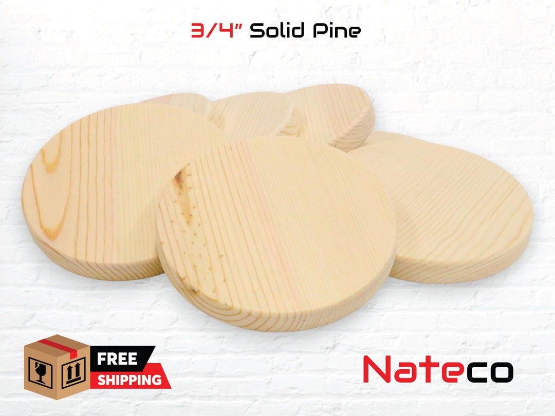 Solid Pine Wood Circle Rounds Plaques - Various Sizes - Etsy