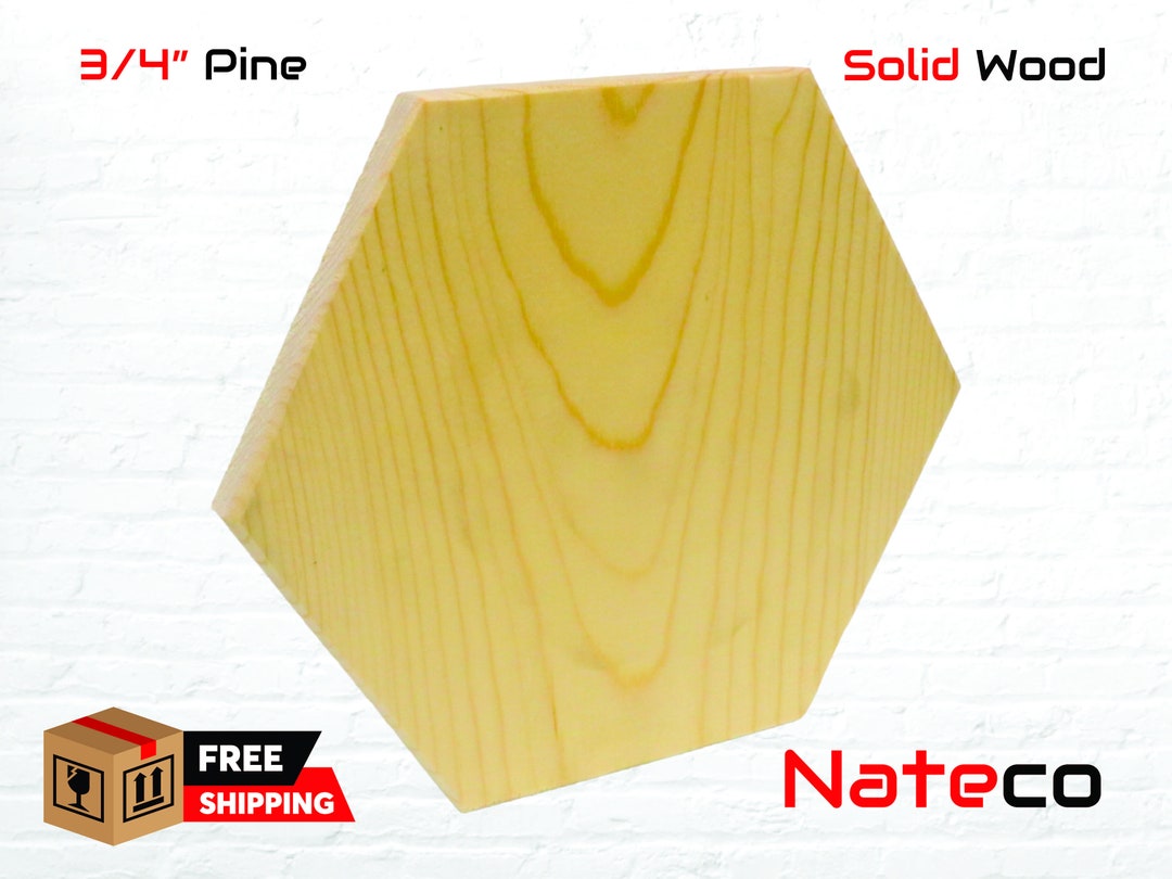 Solid Pine Wood Hexagon Shape Various Sizes - Etsy