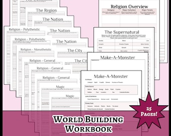 Easy Worldbuilding Workbook Printable & Editable World Building for ...