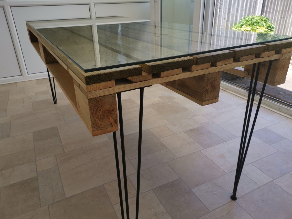 Smooth, Glass Top Wooden Dining Room Table - Etsy