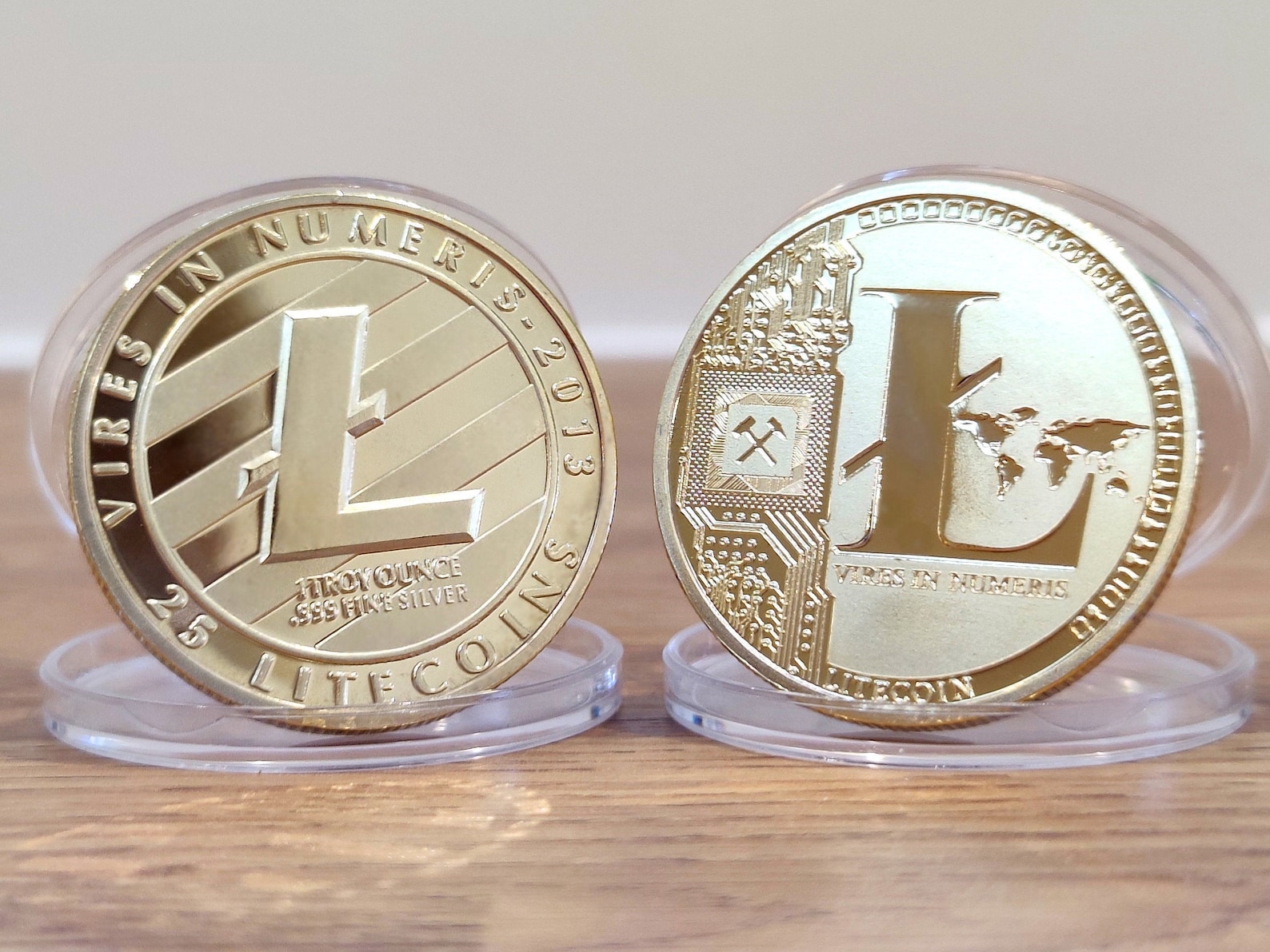 LTC Litecoin Physical Crypto Coin | Etsy