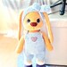 Cuddly Toy Rabbit, Rabbit Toy, Soft Toy Rabbit Crocheted in Different ...