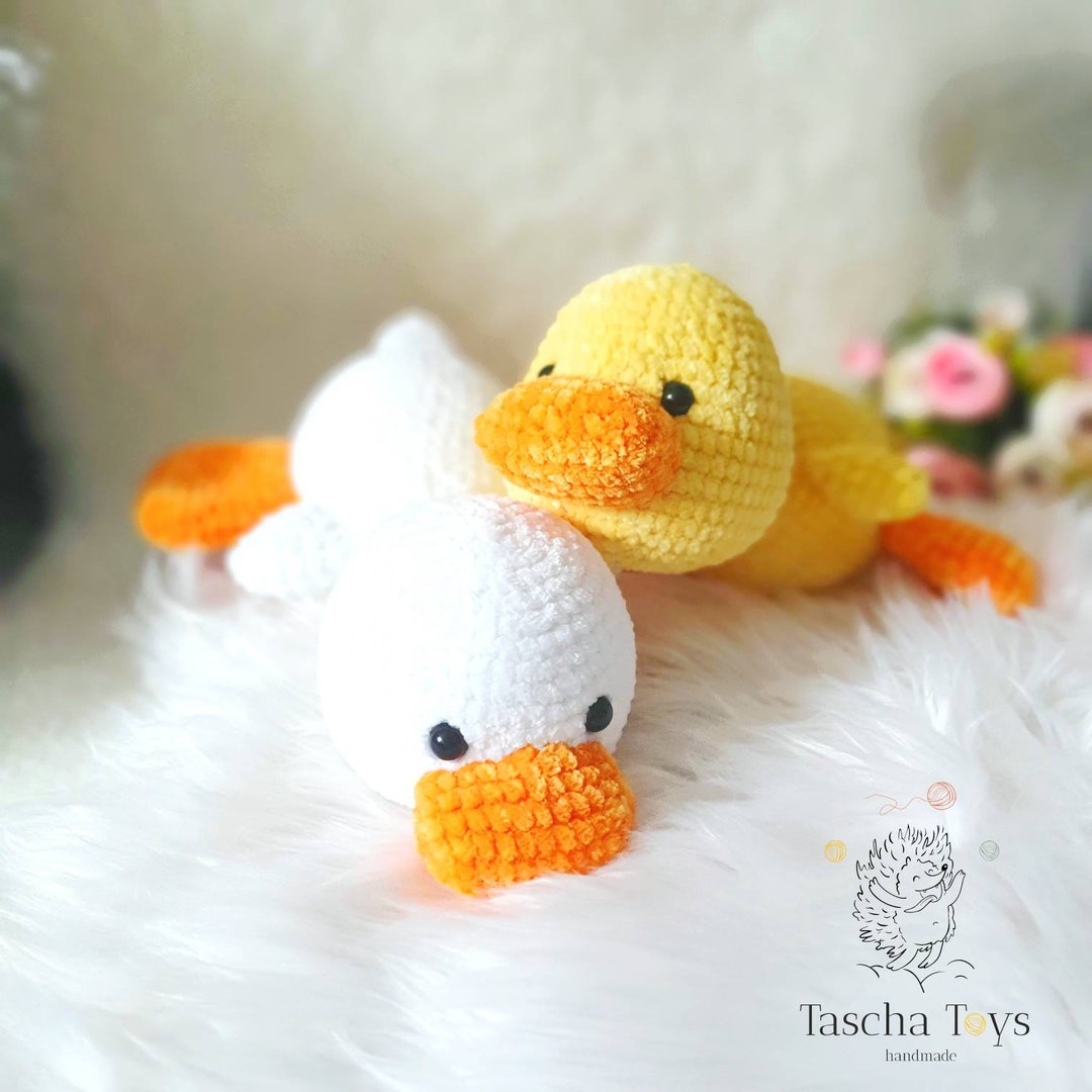 Plush Toy Duck Crocheted/duck Cuddly Toy/cuddly Duck for Children Toy ...