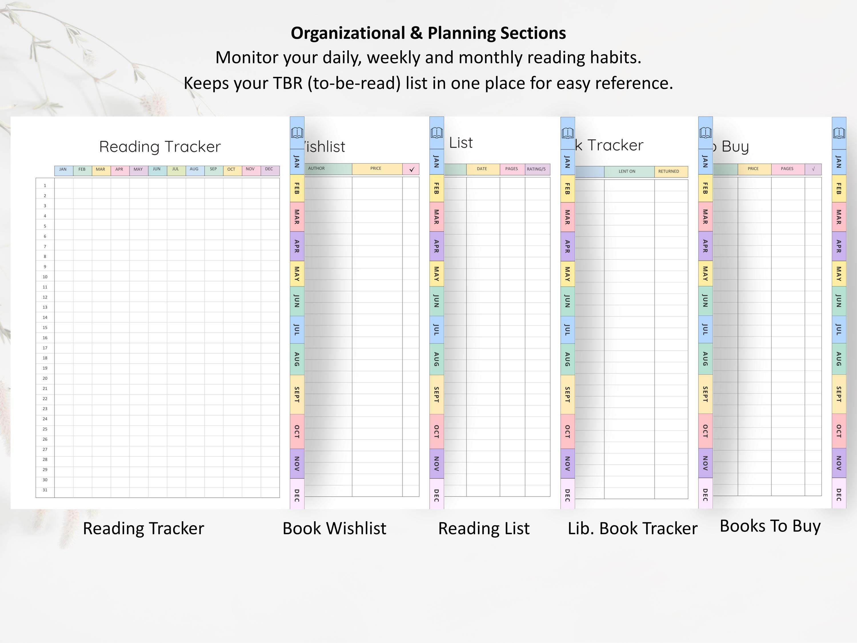 Remarkable Paper Pro Reading Journal: Hyperlinked Book Tracker (PDF) - Etsy