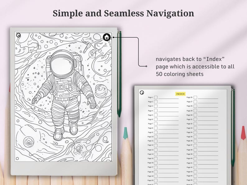 Dreamy Coloring Book for Remarkable Paper Pro, Color Template for ...