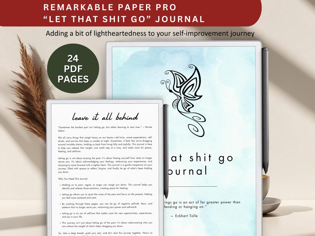 Let That Shit Go Journal for Remarkable Paper Pro, Journal Templates ...